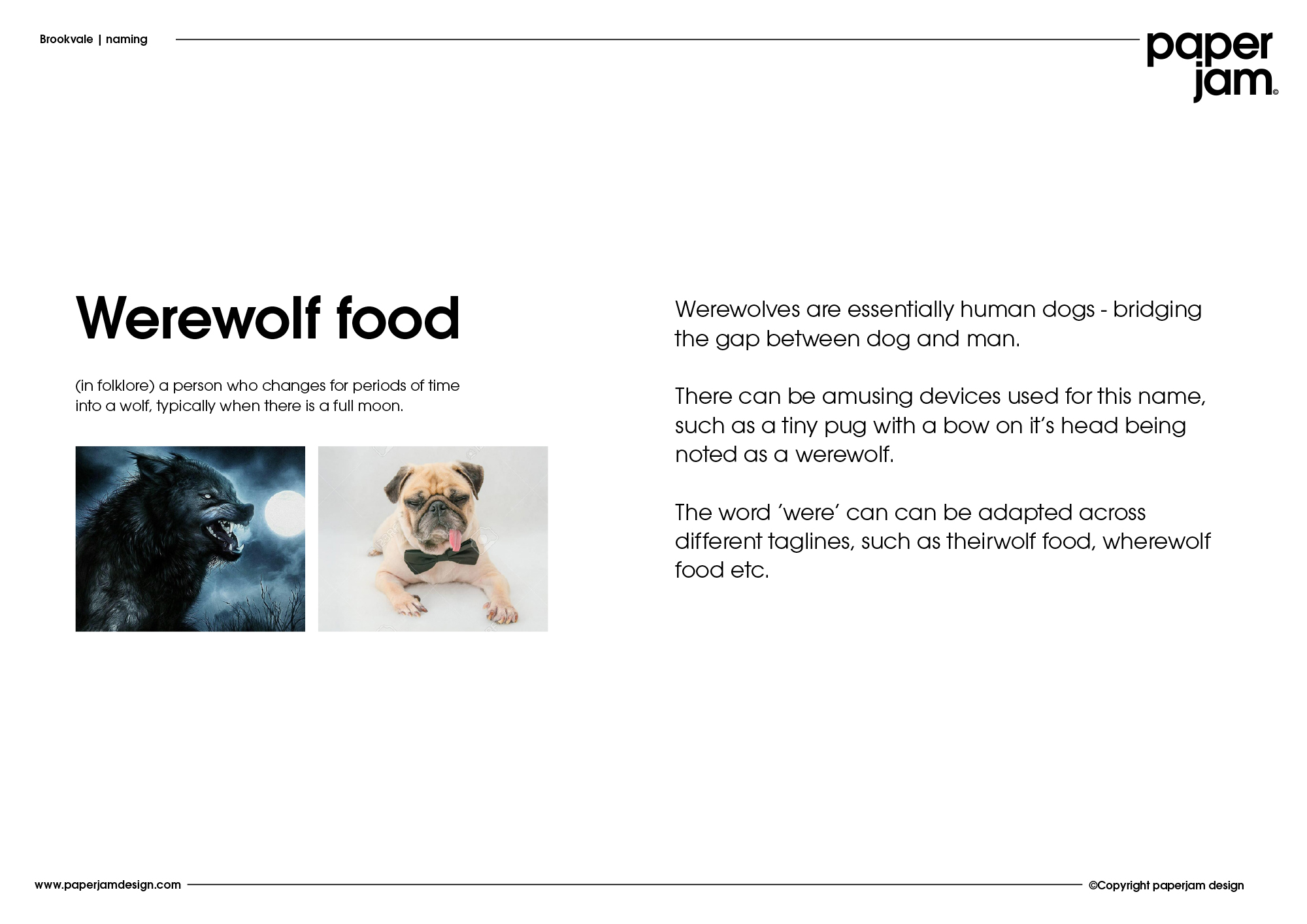 Werewolf Dog Food – Paperjam Design